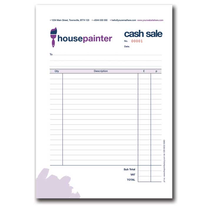 03 classic CASH SALE — My Invoice Books